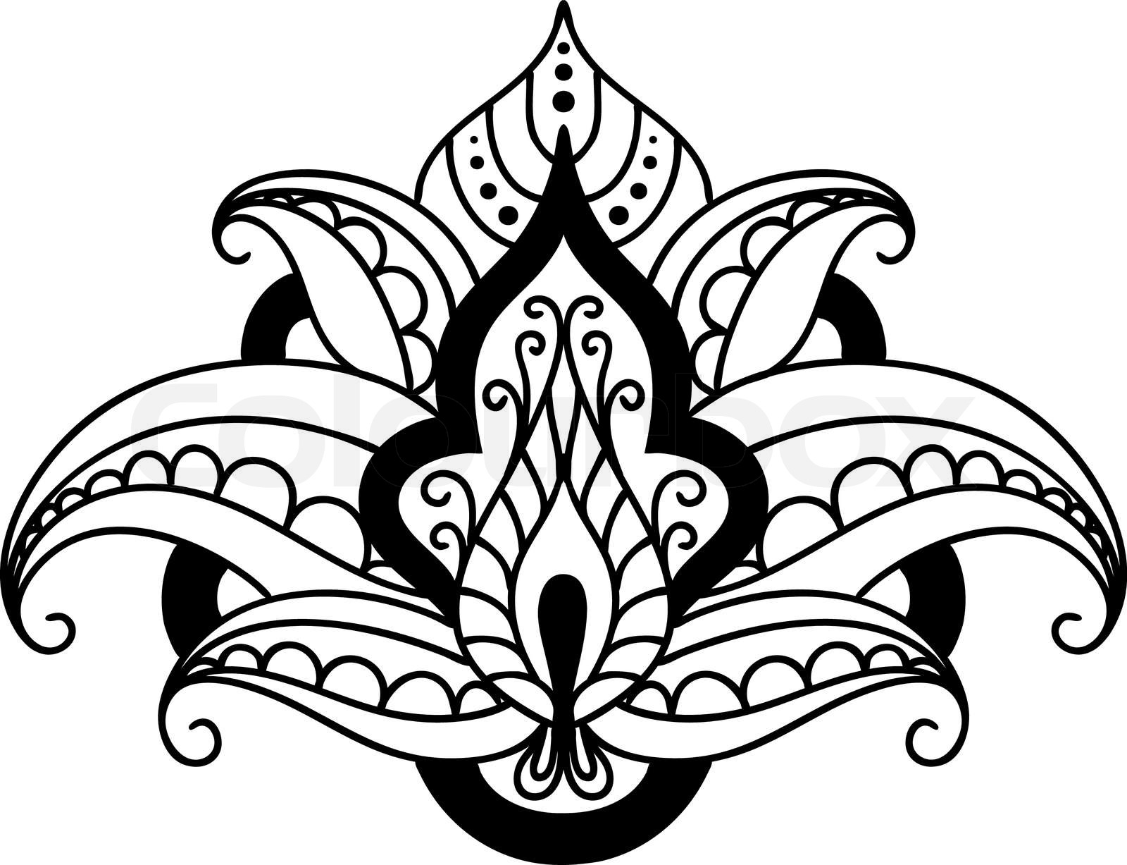 Persian floral design element | Stock vector | Colourbox