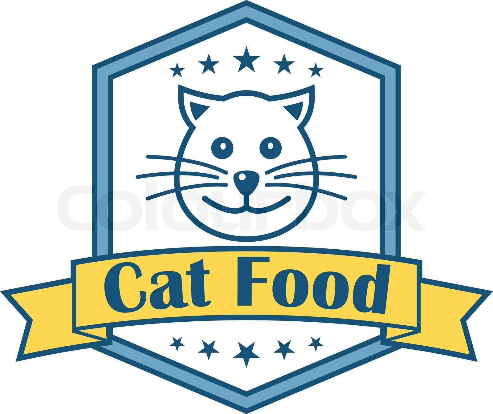 Cat food label | Stock vector | Colourbox