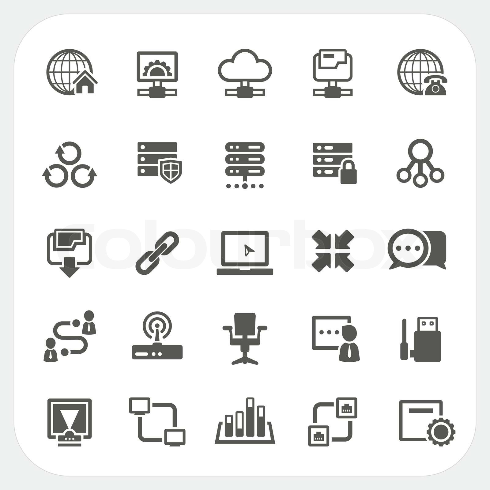 Network icons set | Stock vector | Colourbox
