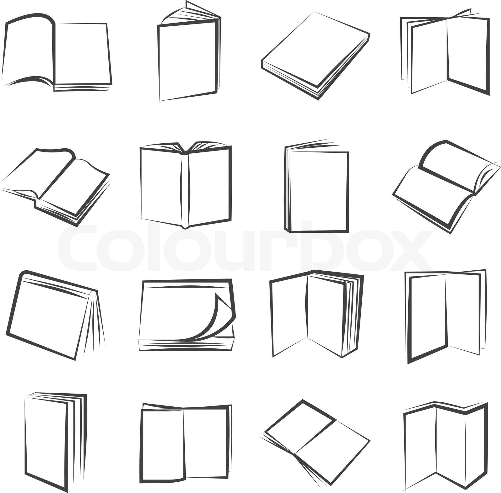 Open Book Sketch Side View