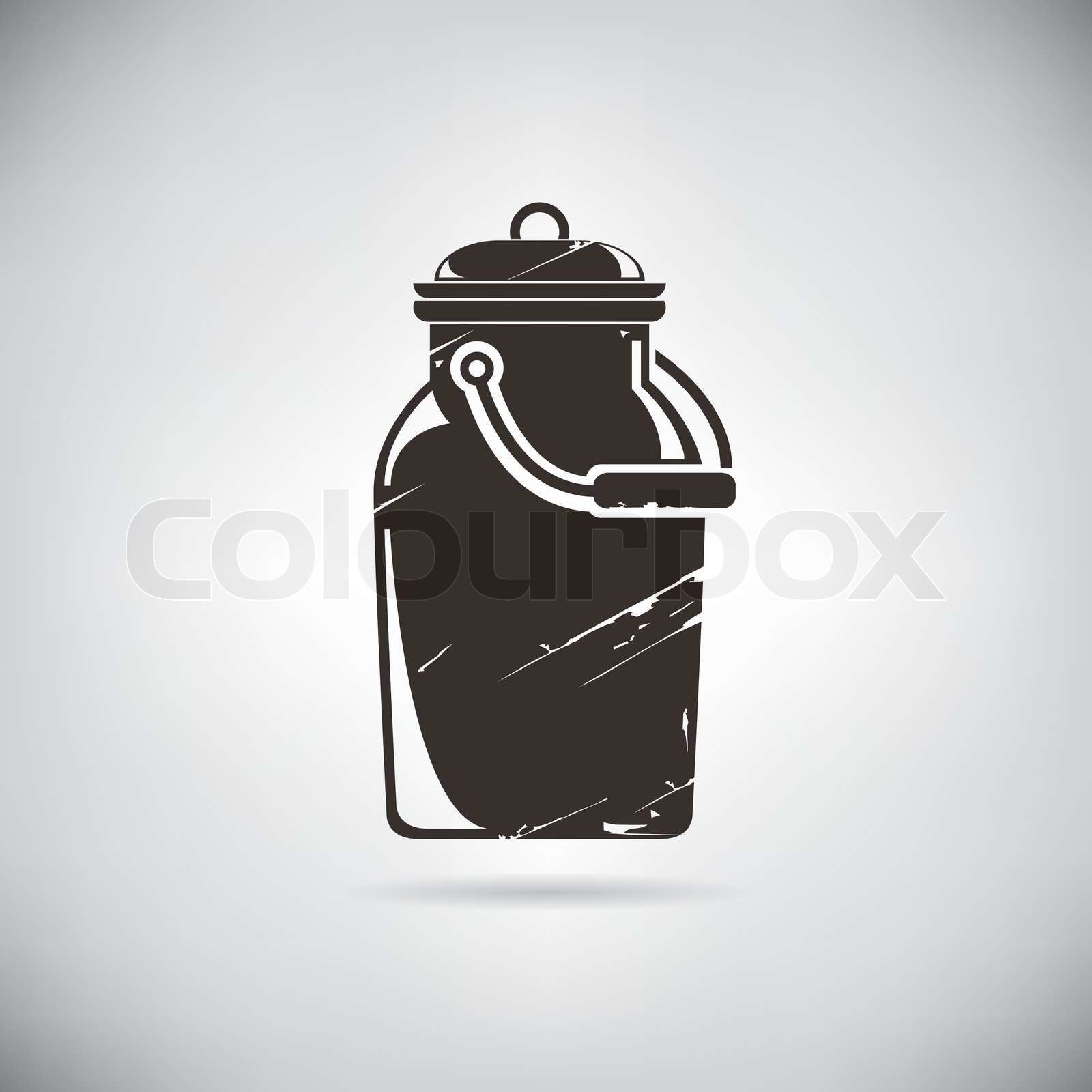 retro milk bucket | Stock vector | Colourbox