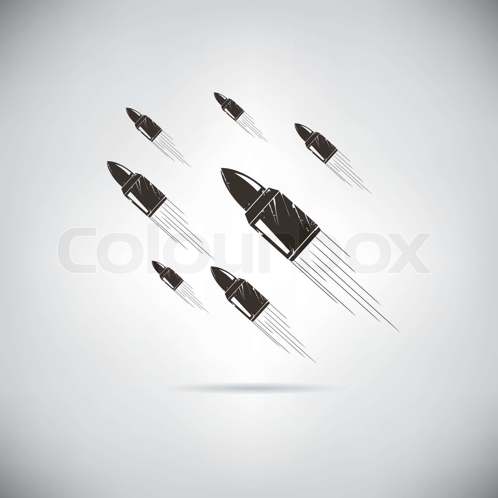 streaming bullet in retro style | Stock vector | Colourbox