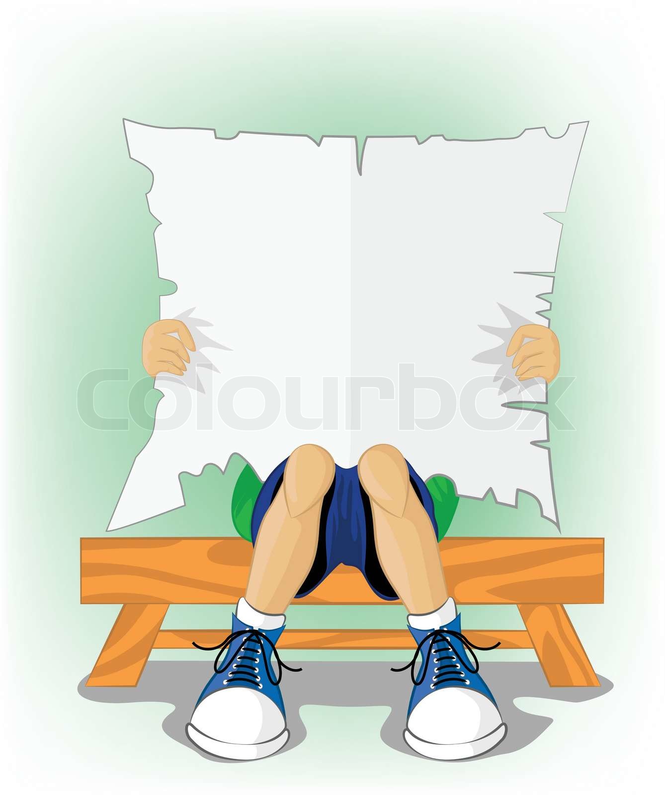 Reading Cartoon | Stock vector | Colourbox