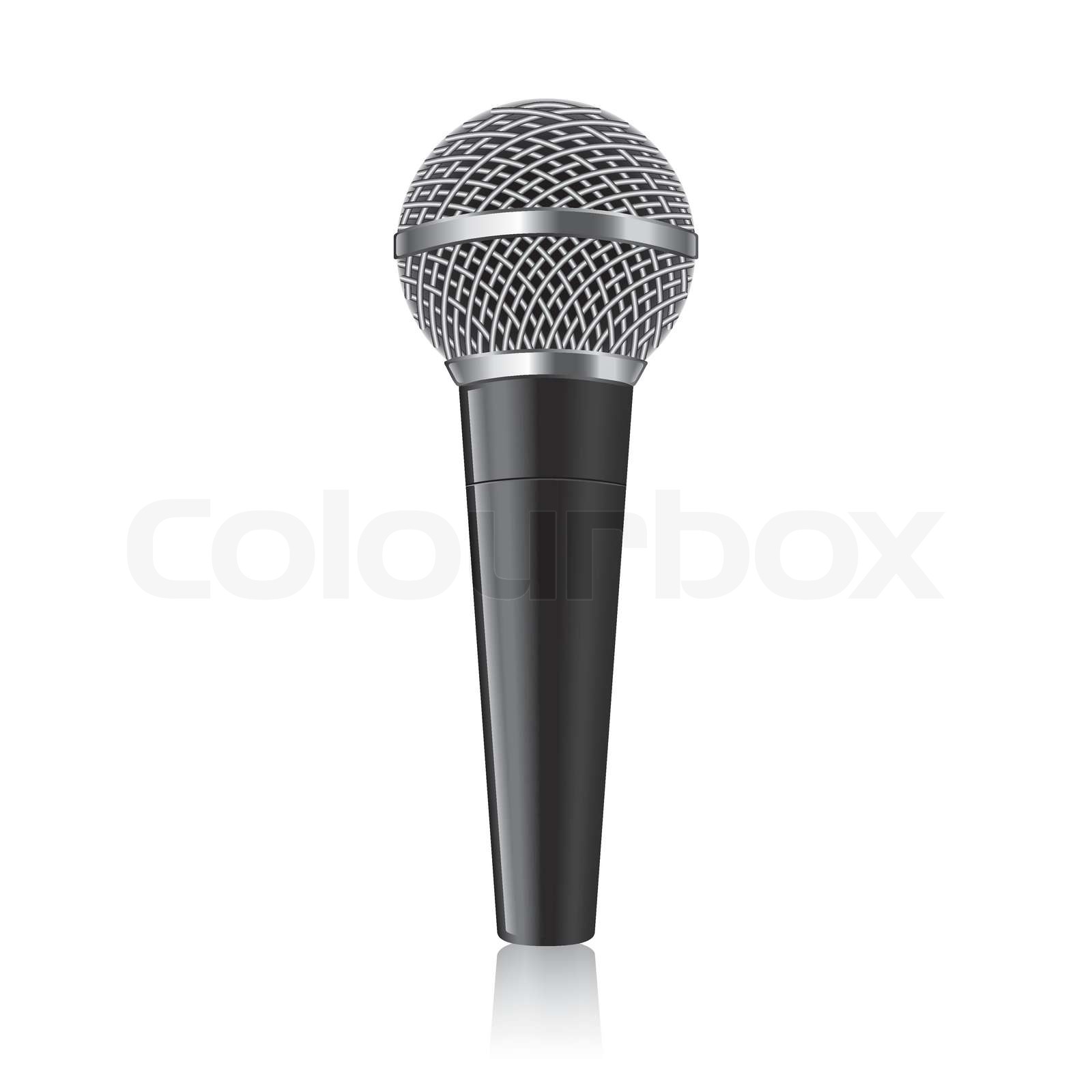 Modern microphone vector illustration | Stock vector | Colourbox