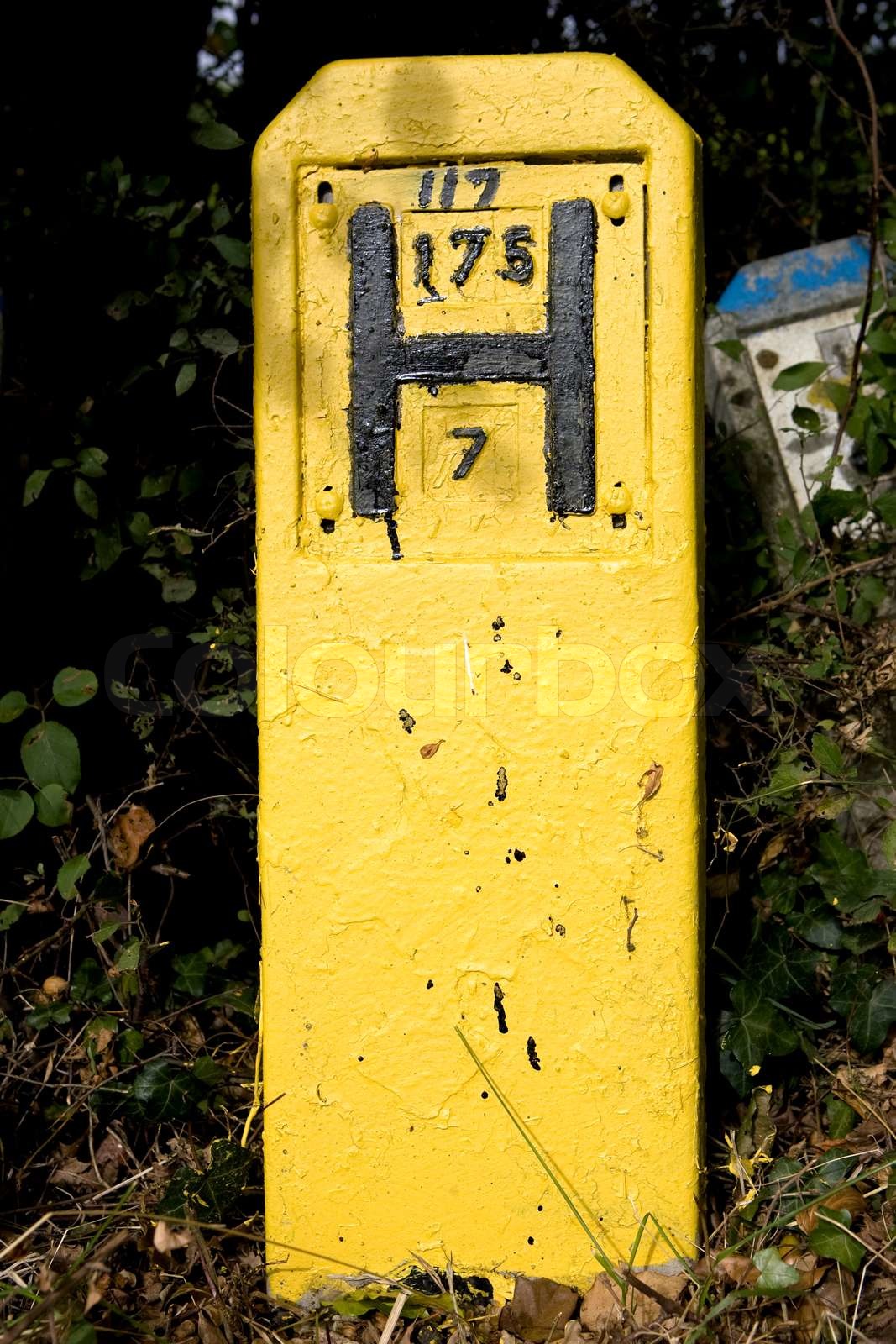 Yellow fire hydrant indicator | Stock image | Colourbox