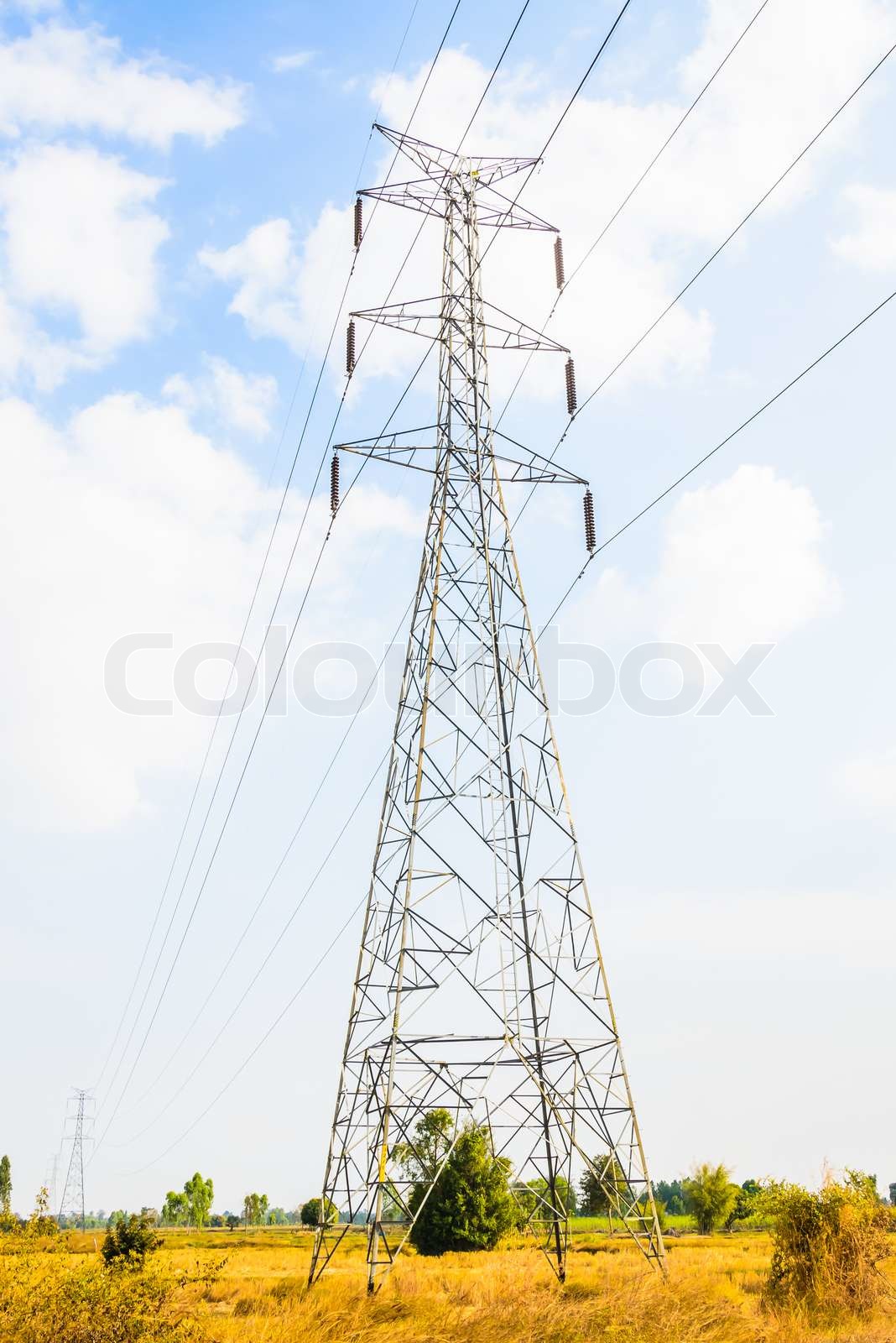 Electric post | Stock image | Colourbox