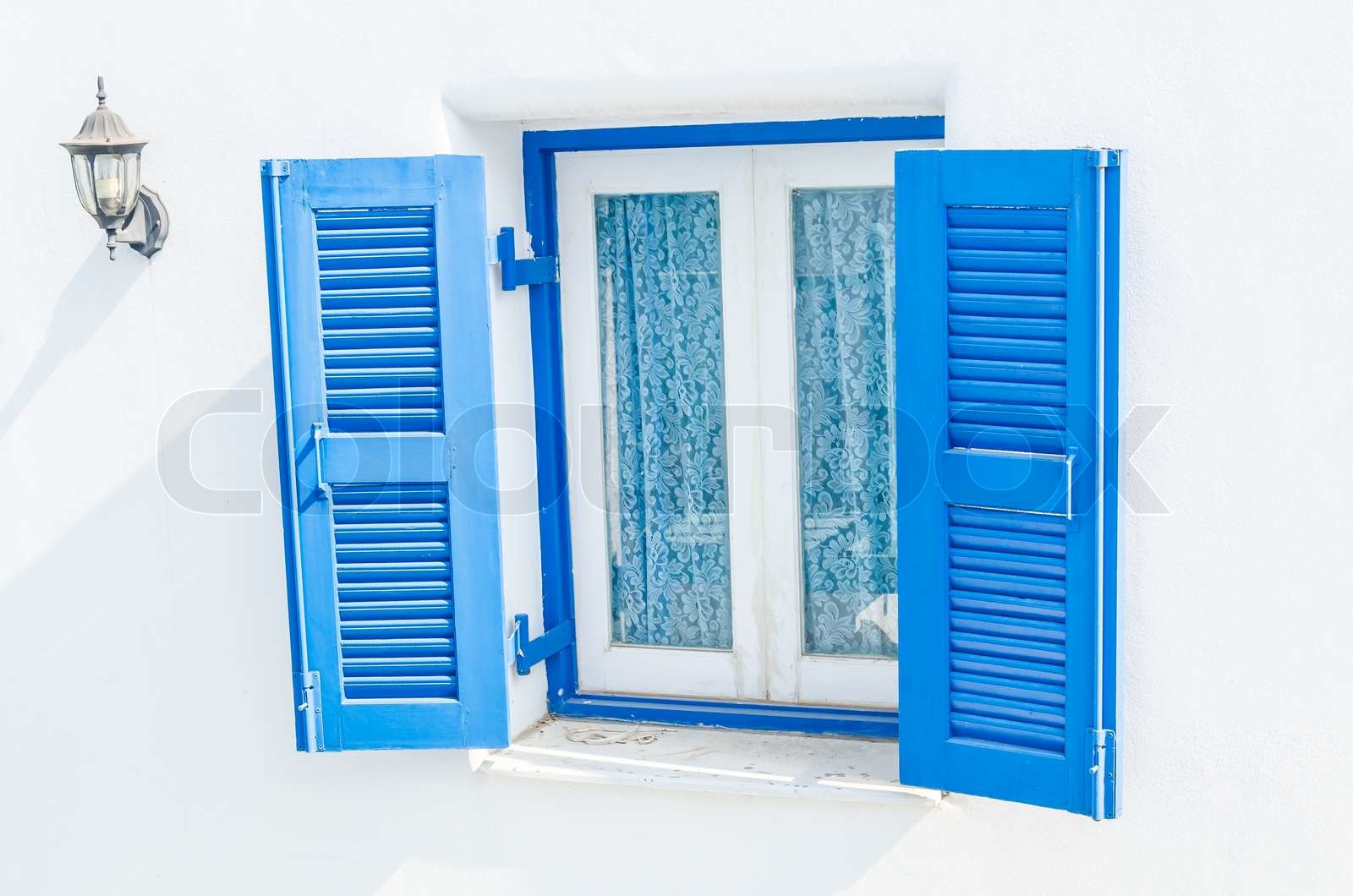 Greece window santorini style | Stock image | Colourbox