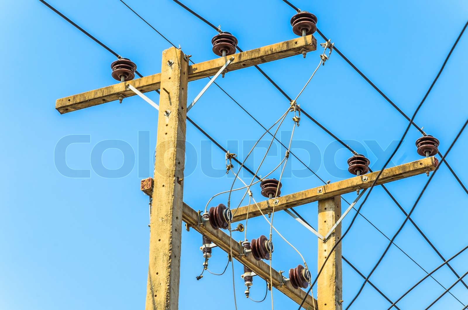 Electric post | Stock image | Colourbox