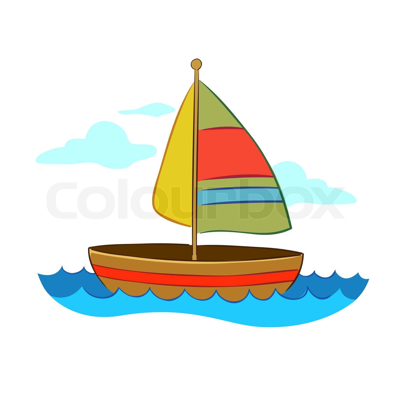 bunte Segelboot | Stock-Vektor | Colourbox