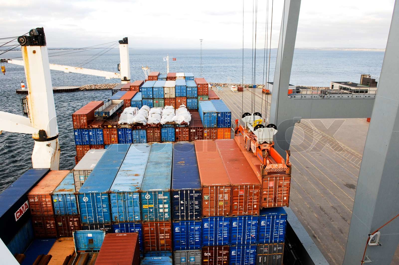 Container harbour in Aarhus, Denmark | Stock image | Colourbox