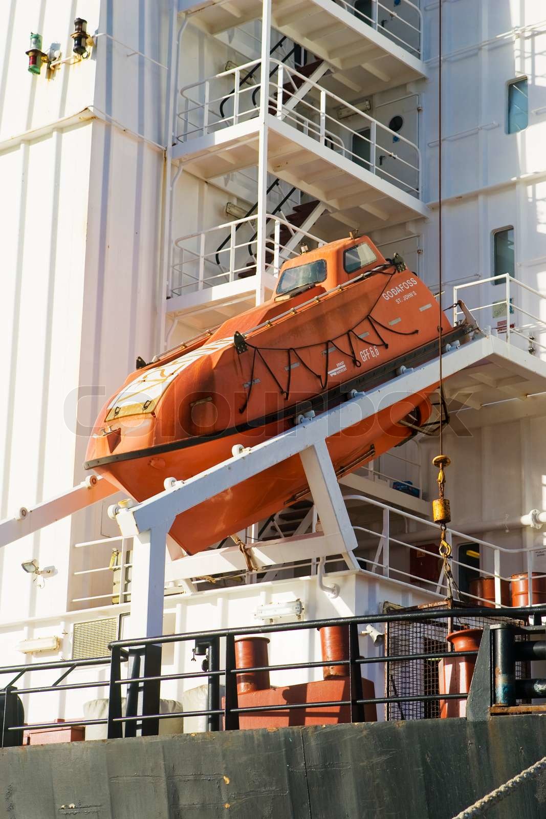 Lifeboat on a ship | Stock image | Colourbox