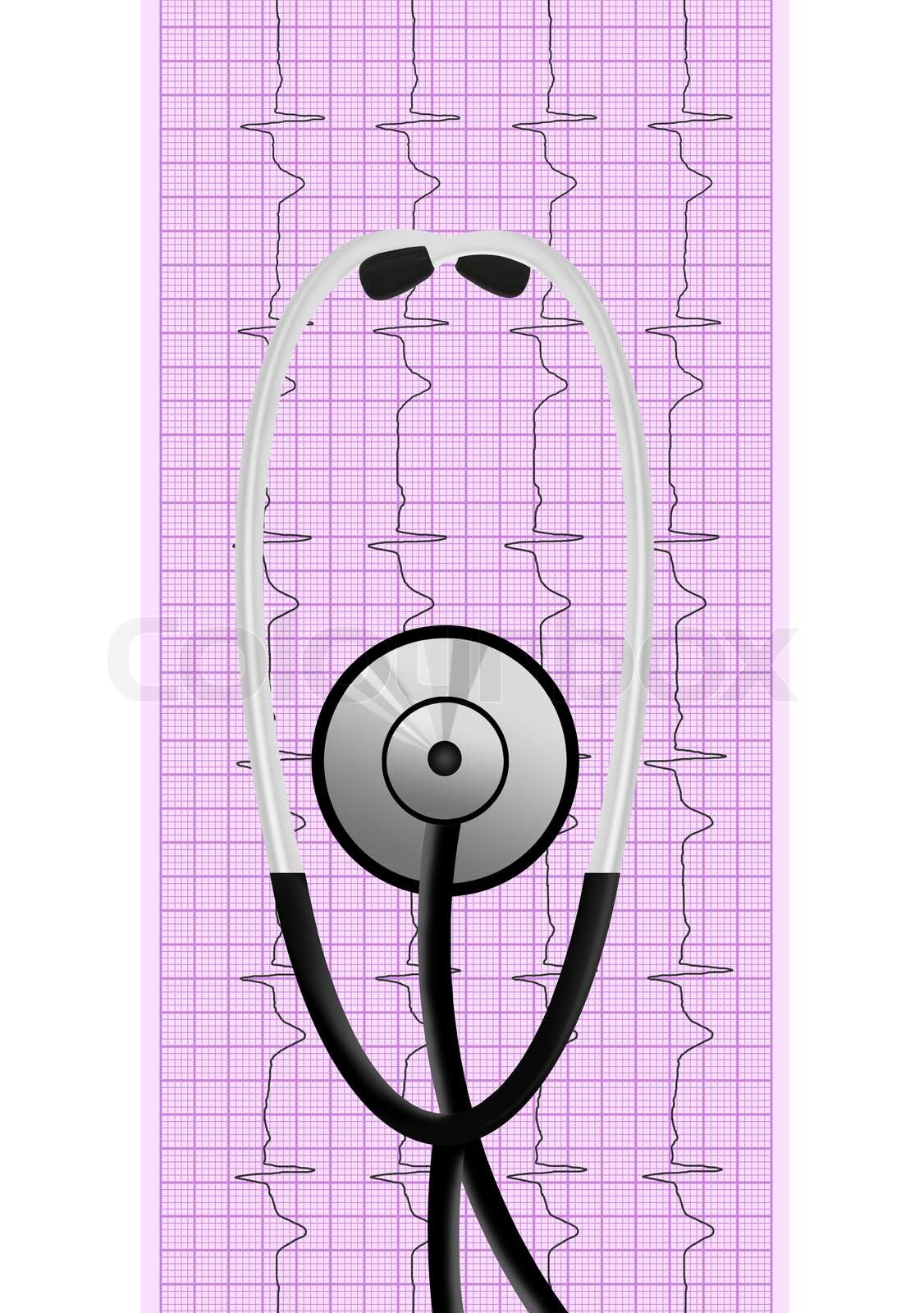 stethoscope over ecg graph | Stock image | Colourbox stethoscope over ecg graph | Stock image | Colourbox