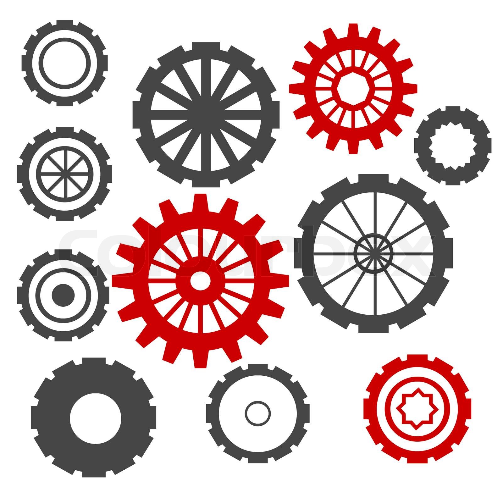 Abstract Cogs Isolated on White Background | Stock image | Colourbox
