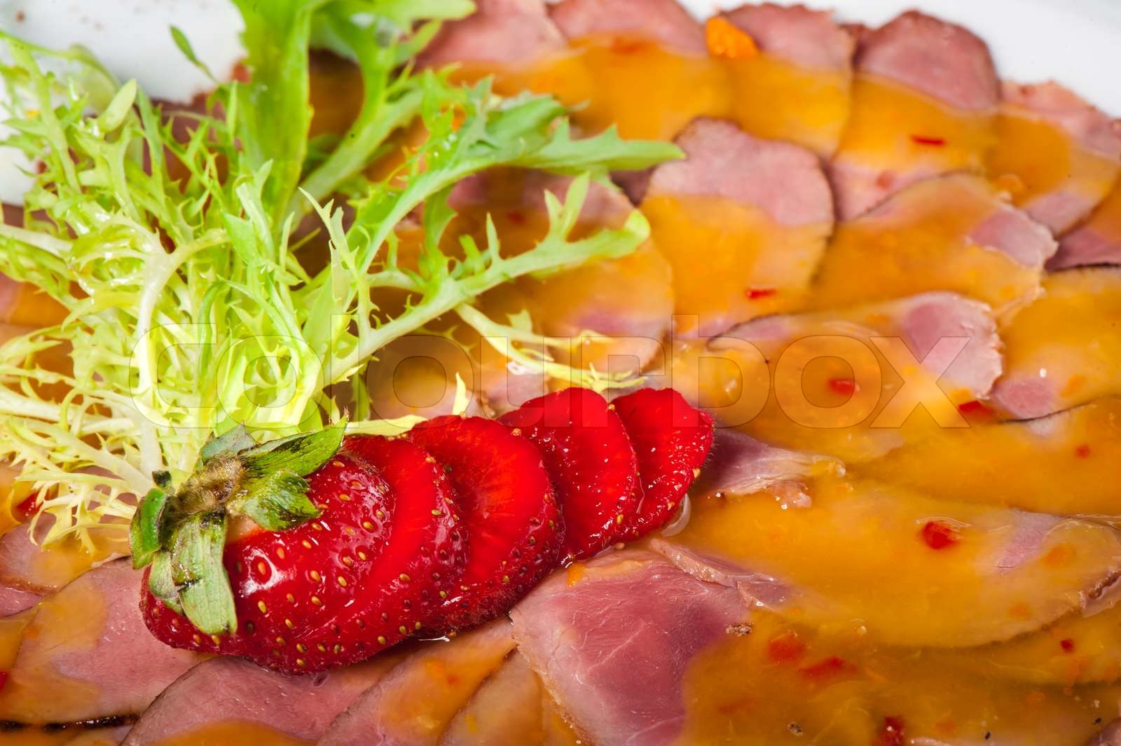 Carpaccio of duck breast | Stock image | Colourbox