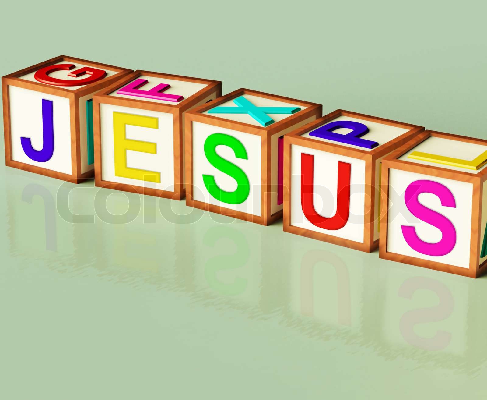 Jesus Blocks Show Son Of God And Messiah | Stock image | Colourbox