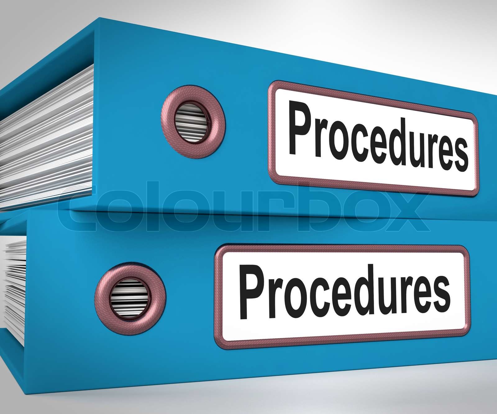 Procedures Folders Mean Correct Process And Best Practice | Stock image ...