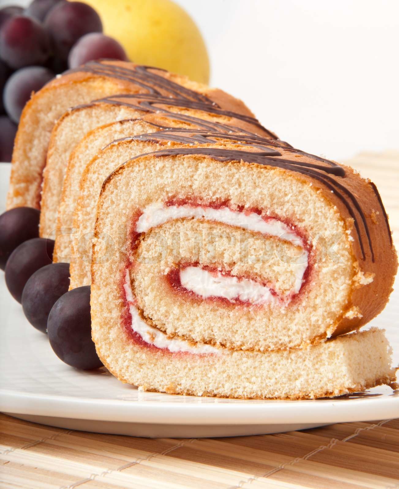 Swiss roll with jam | Stock image | Colourbox