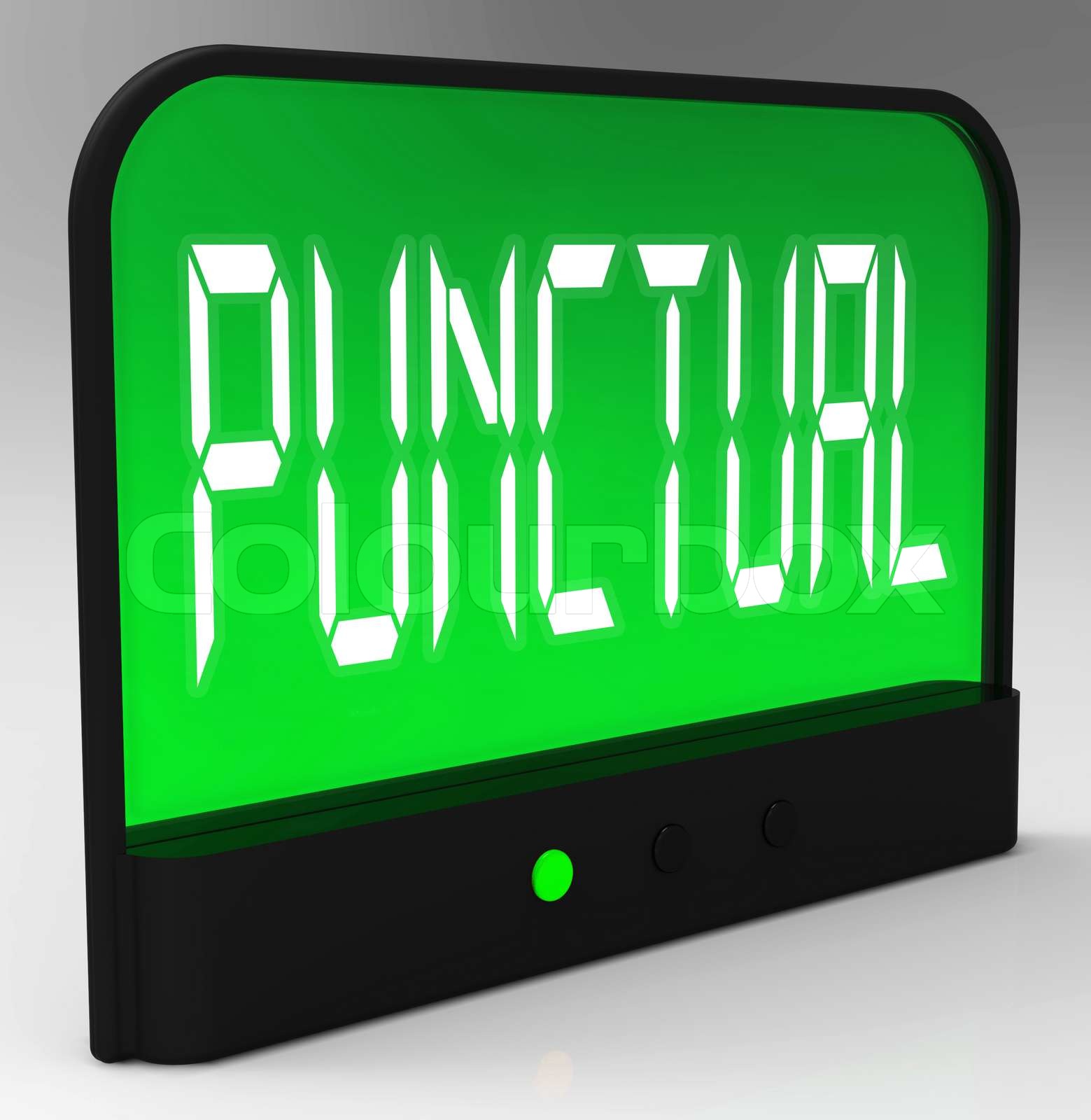 pünktlich Uhr zeigt zeitnah und termingerecht | Stock Bild | Colourbox