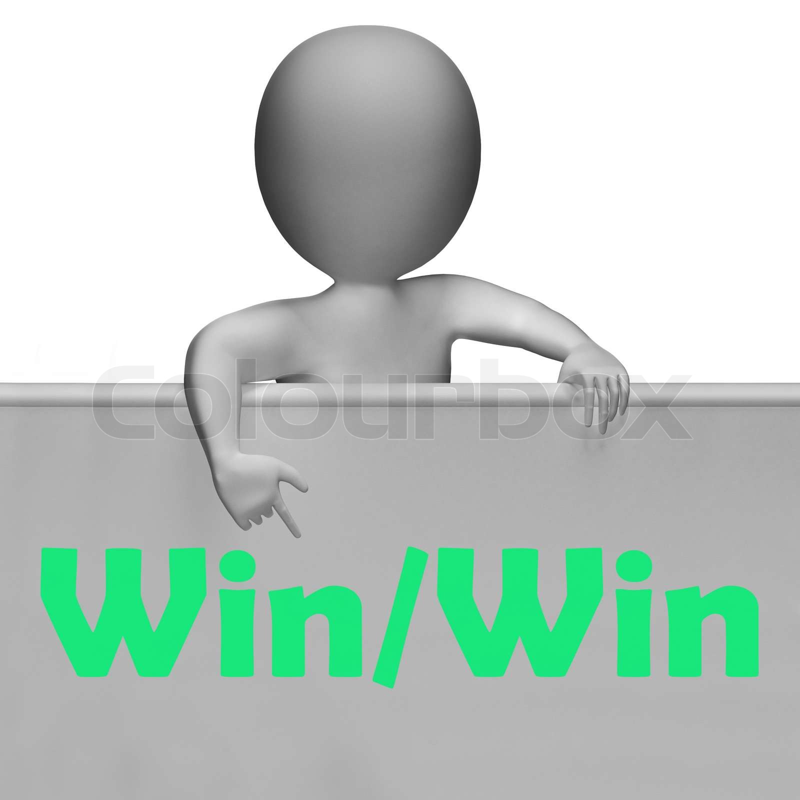 Win Win Sign Means Positive Outcome For Both Parties | Stock image ...