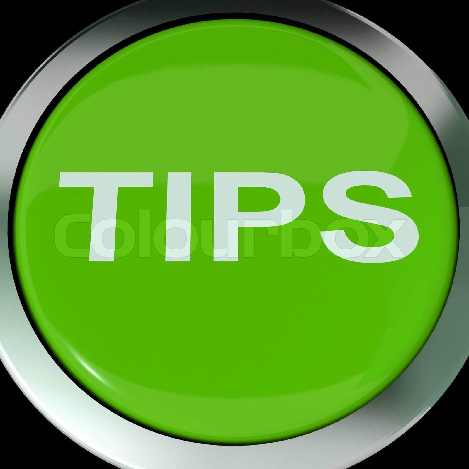 Tips Button Shows Help Suggestions Or Instructions | Stock image ...