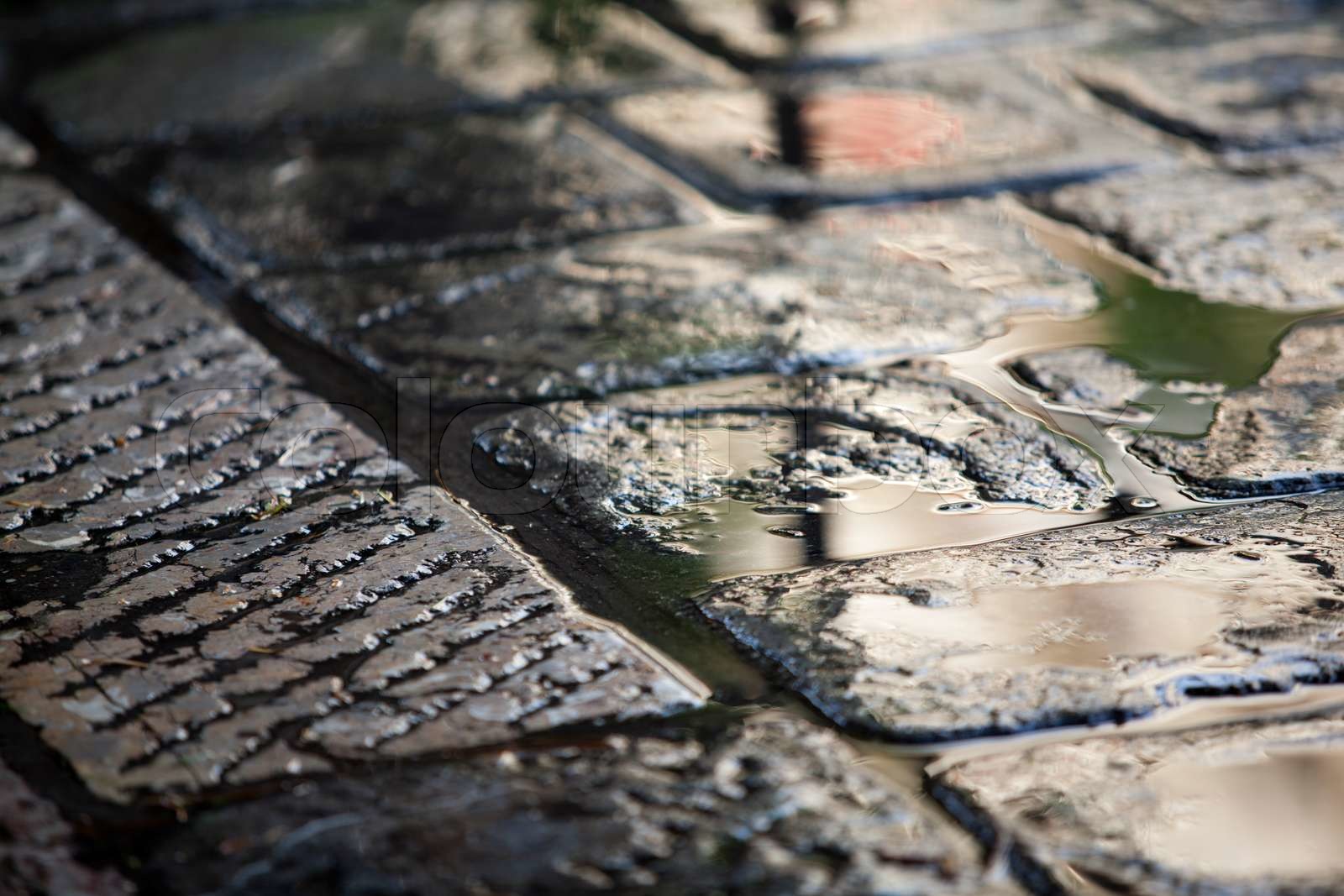 Wet pavement | Stock image | Colourbox