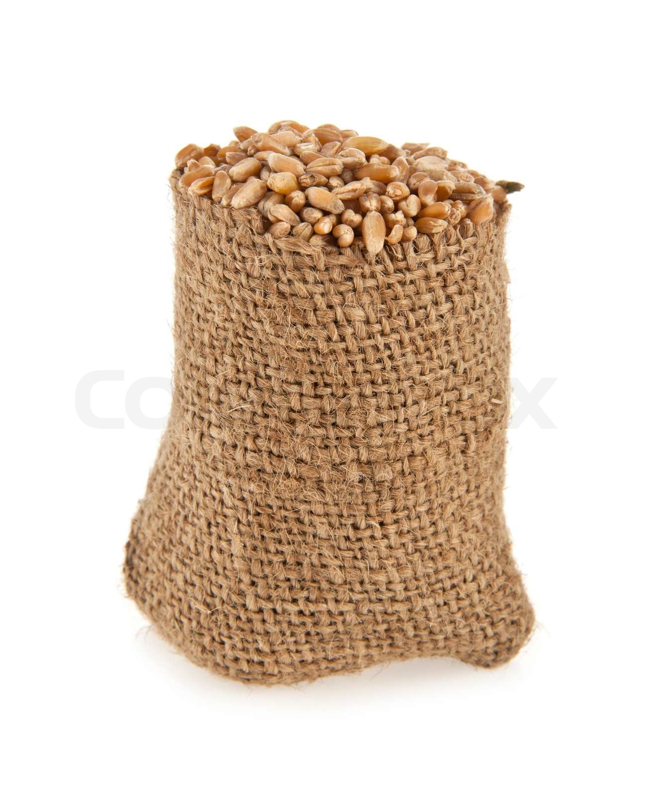 grains of wheat in a sack | Stock image | Colourbox