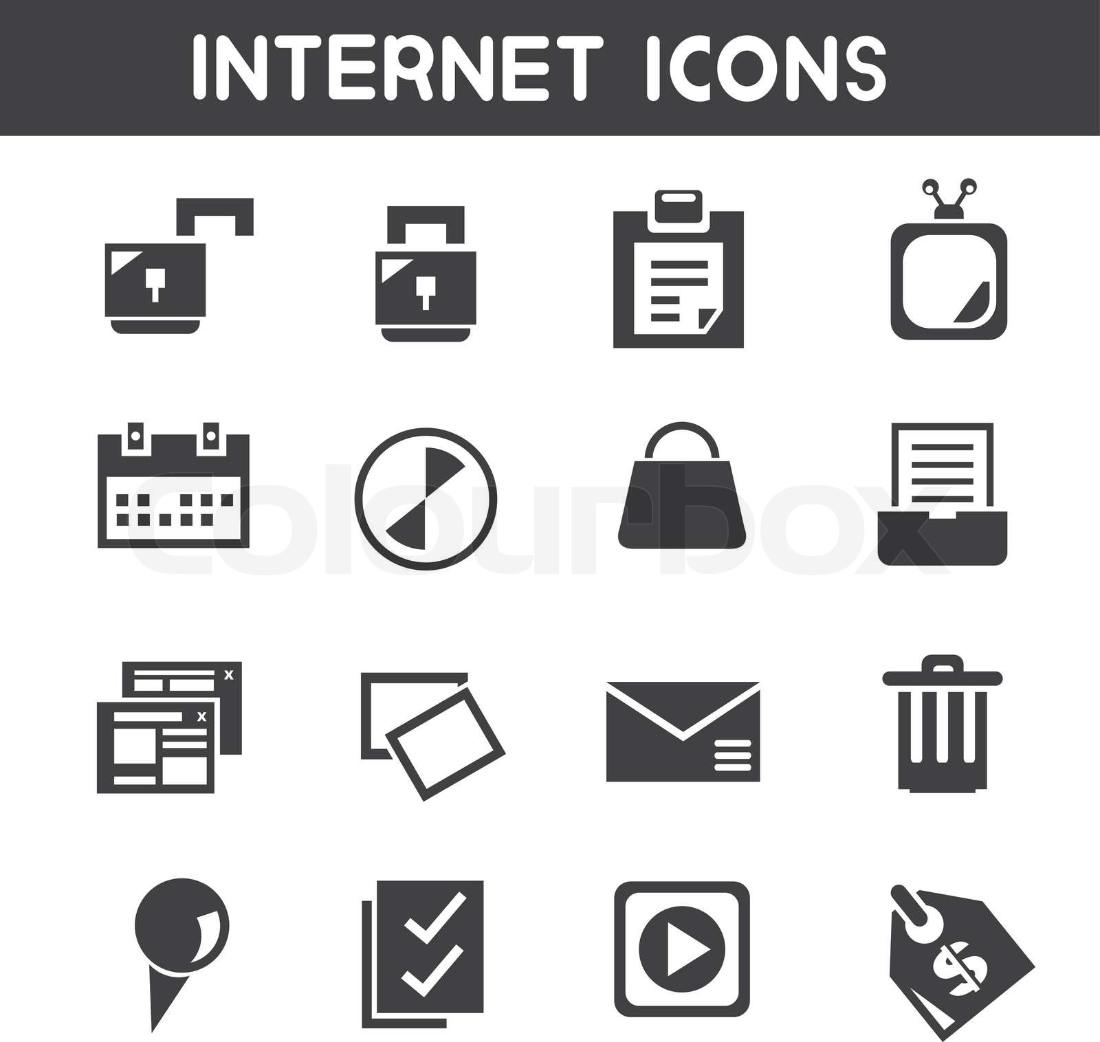 internet and app icons | Stock vector | Colourbox