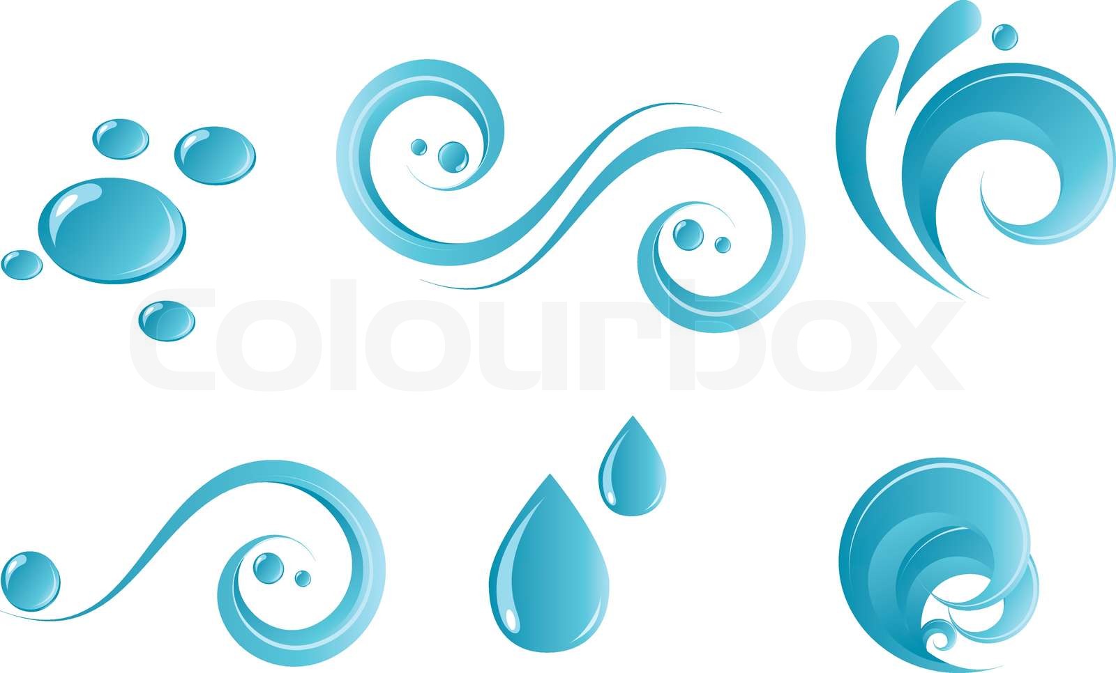 Water symbol set | Stock vector | Colourbox