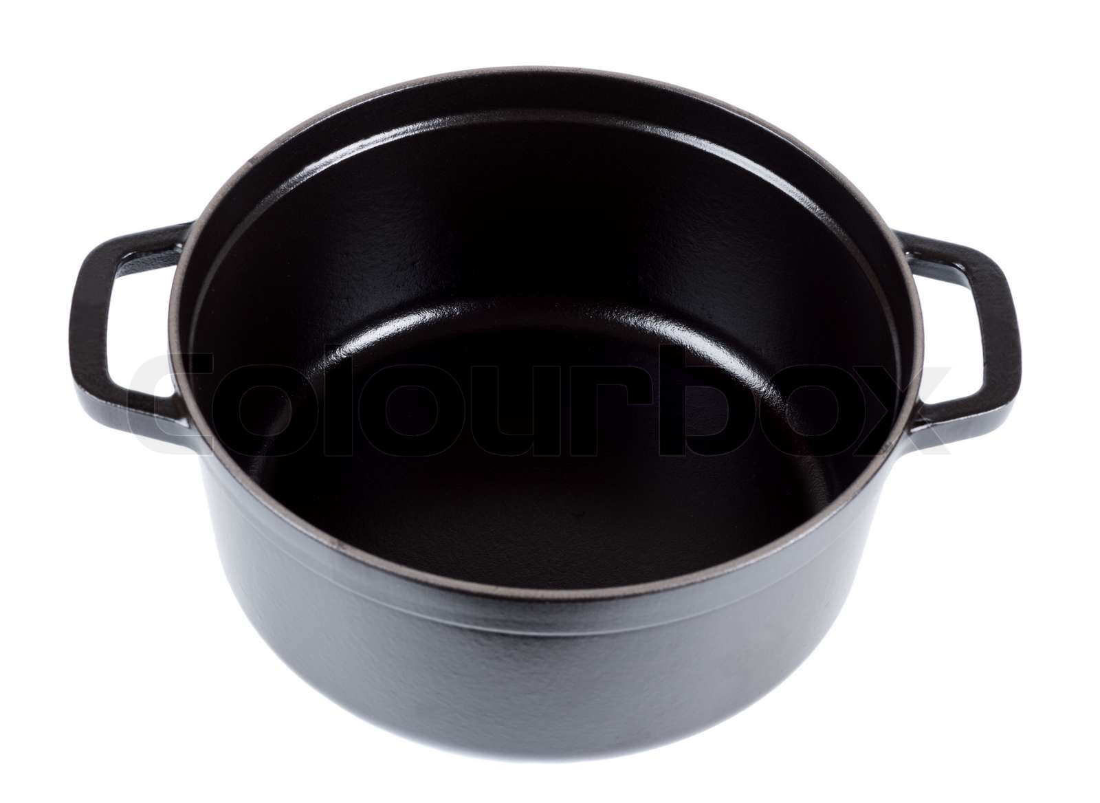 Iron cast pot isolated | Stock image | Colourbox