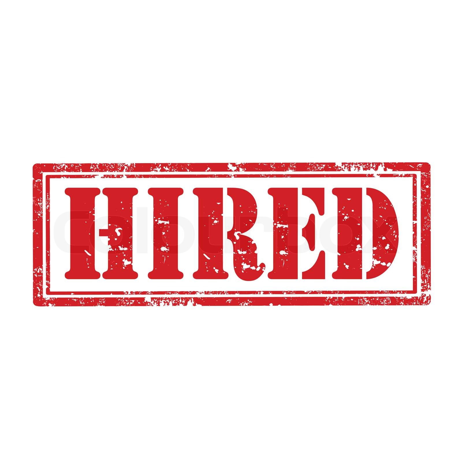 Hired-stamp | Stock vector | Colourbox