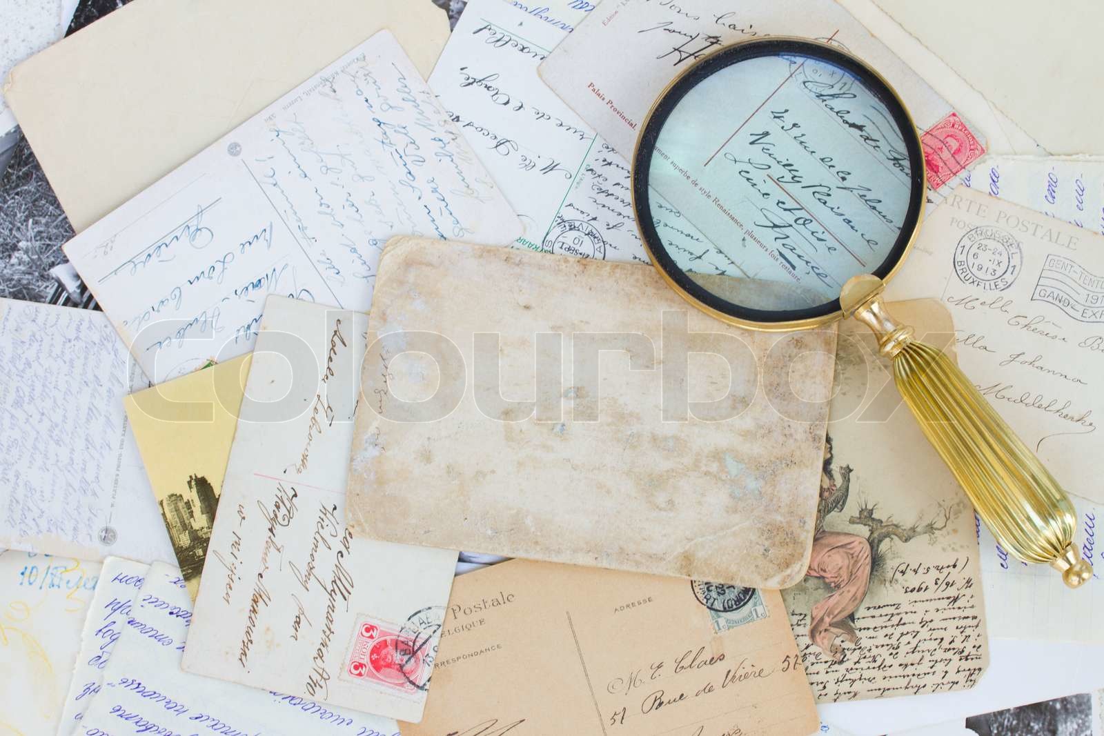 pile of old letters | Stock image | Colourbox