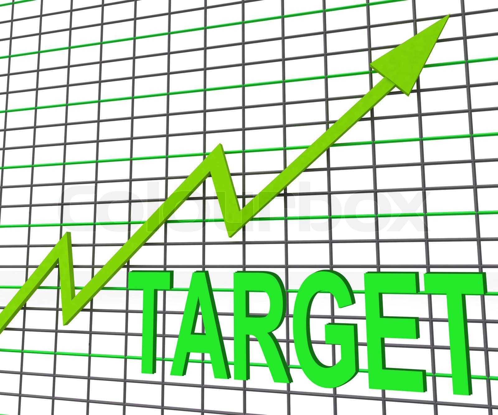 Target Chart Graph Shows Hit Or Hitting Targets | Stock image | Colourbox