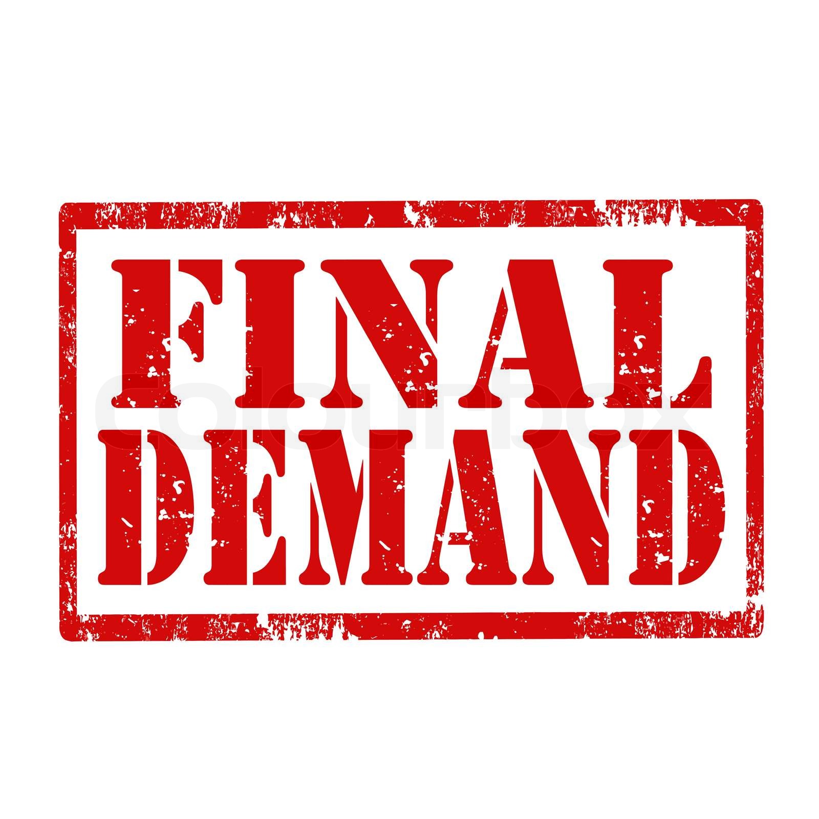 Final Demand-stamp | Stock vector | Colourbox