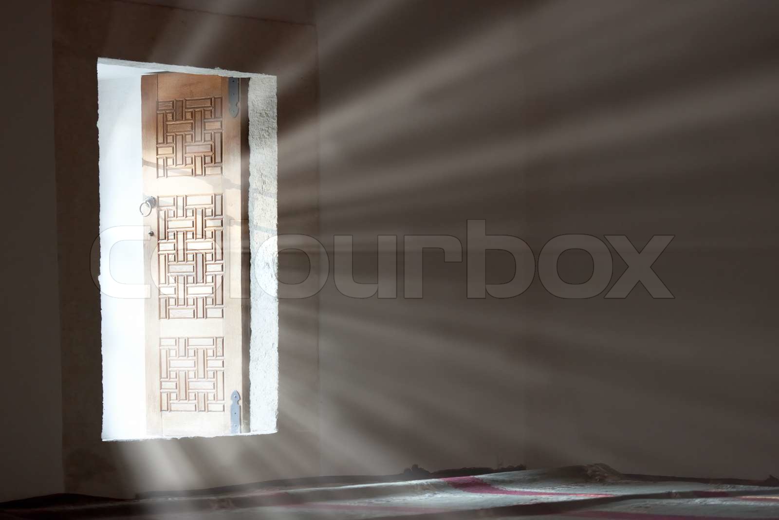 Light entering through open door | Stock image | Colourbox