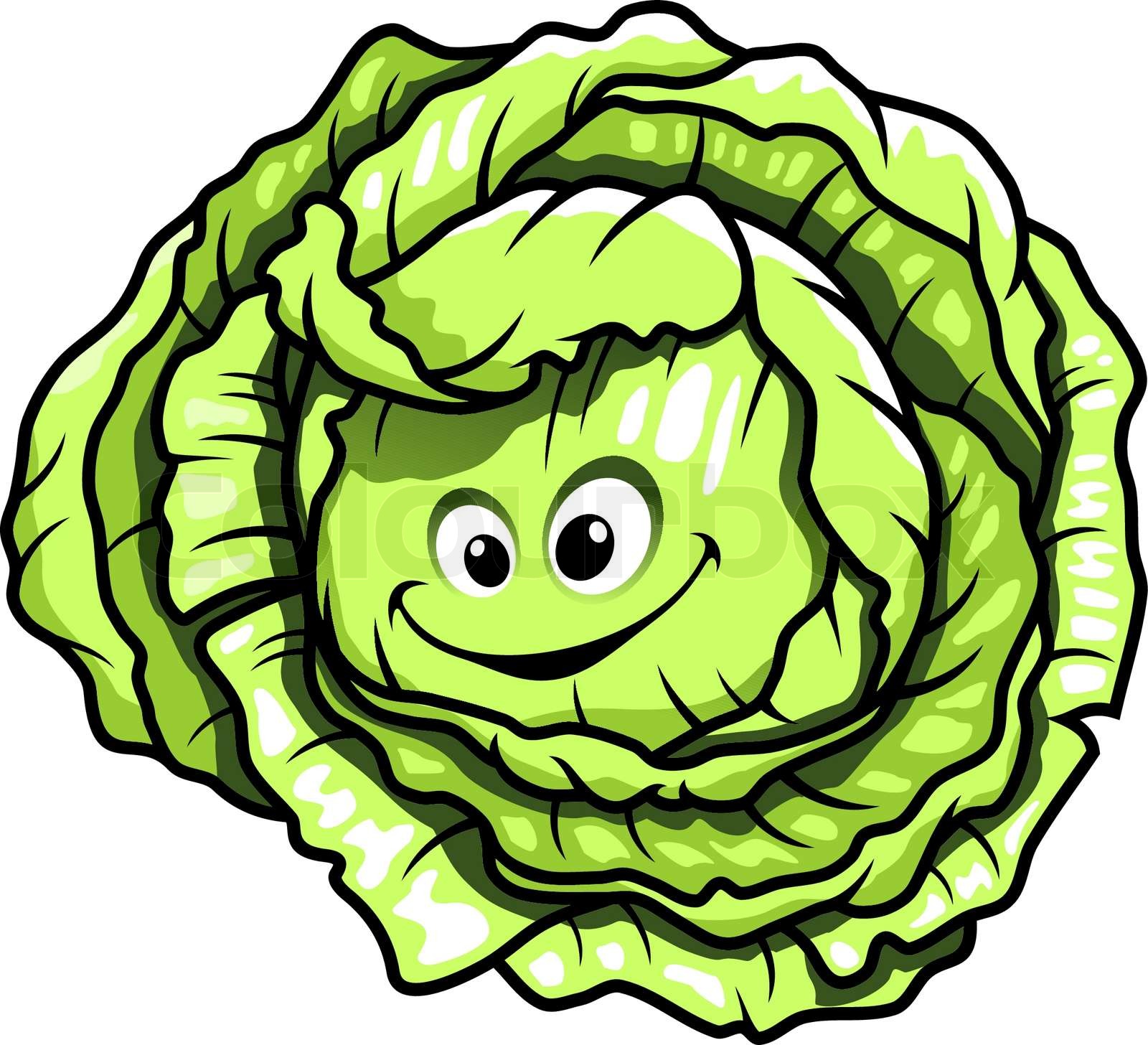 frische grüne gesunde Cartoon Kohl | Stock-Vektor | Colourbox