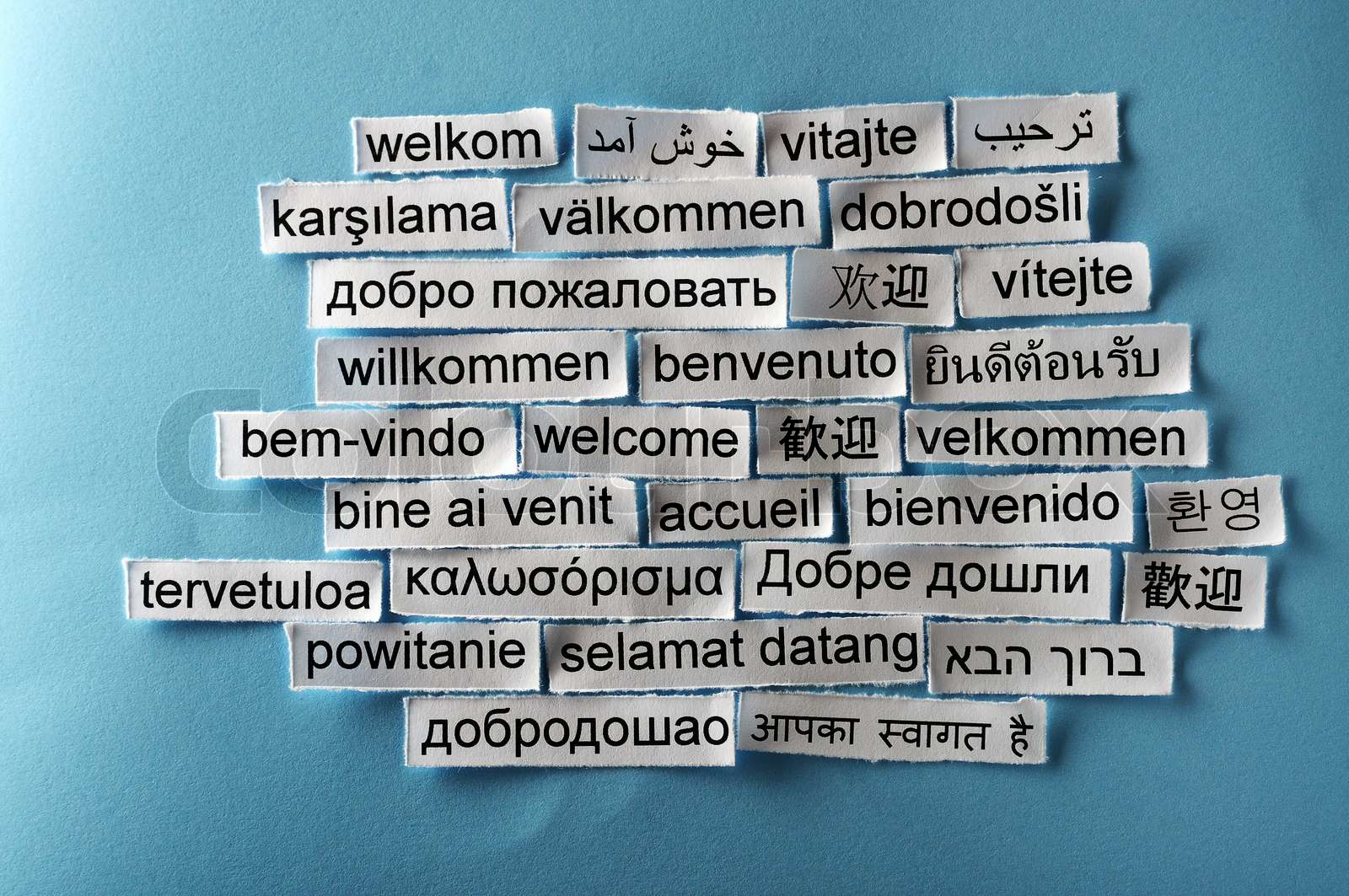 welcome collage | Stock image | Colourbox