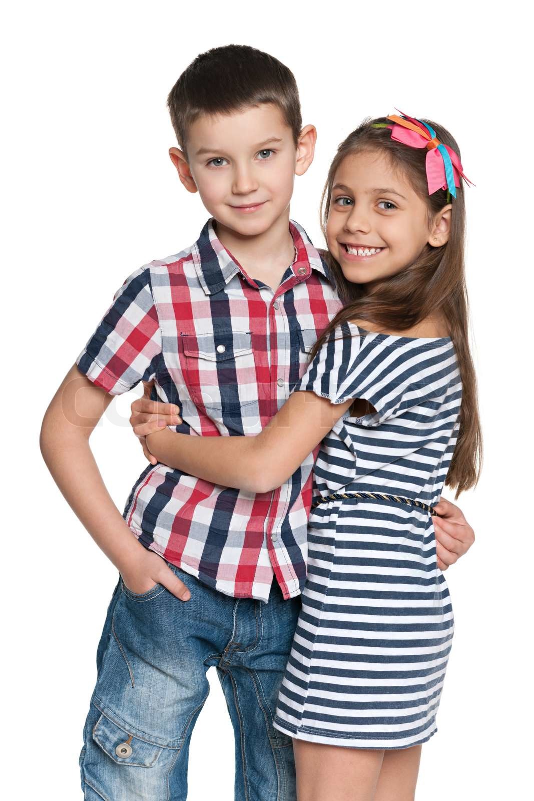 Two cheerful kids | Stock image | Colourbox