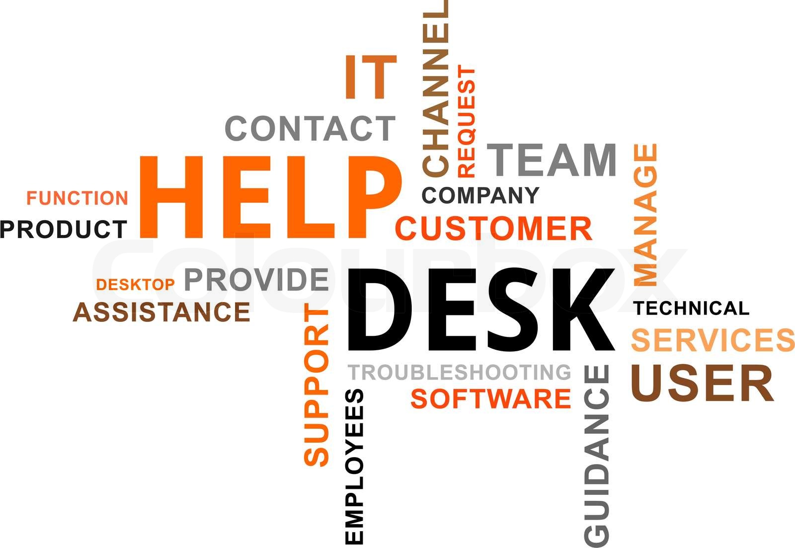 Word Cloud - Help Desk | Stock vector | Colourbox