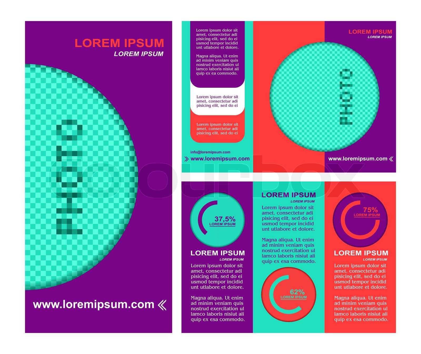 Business Broschüre Layout, drei Falten Flyer-Template-Design ...