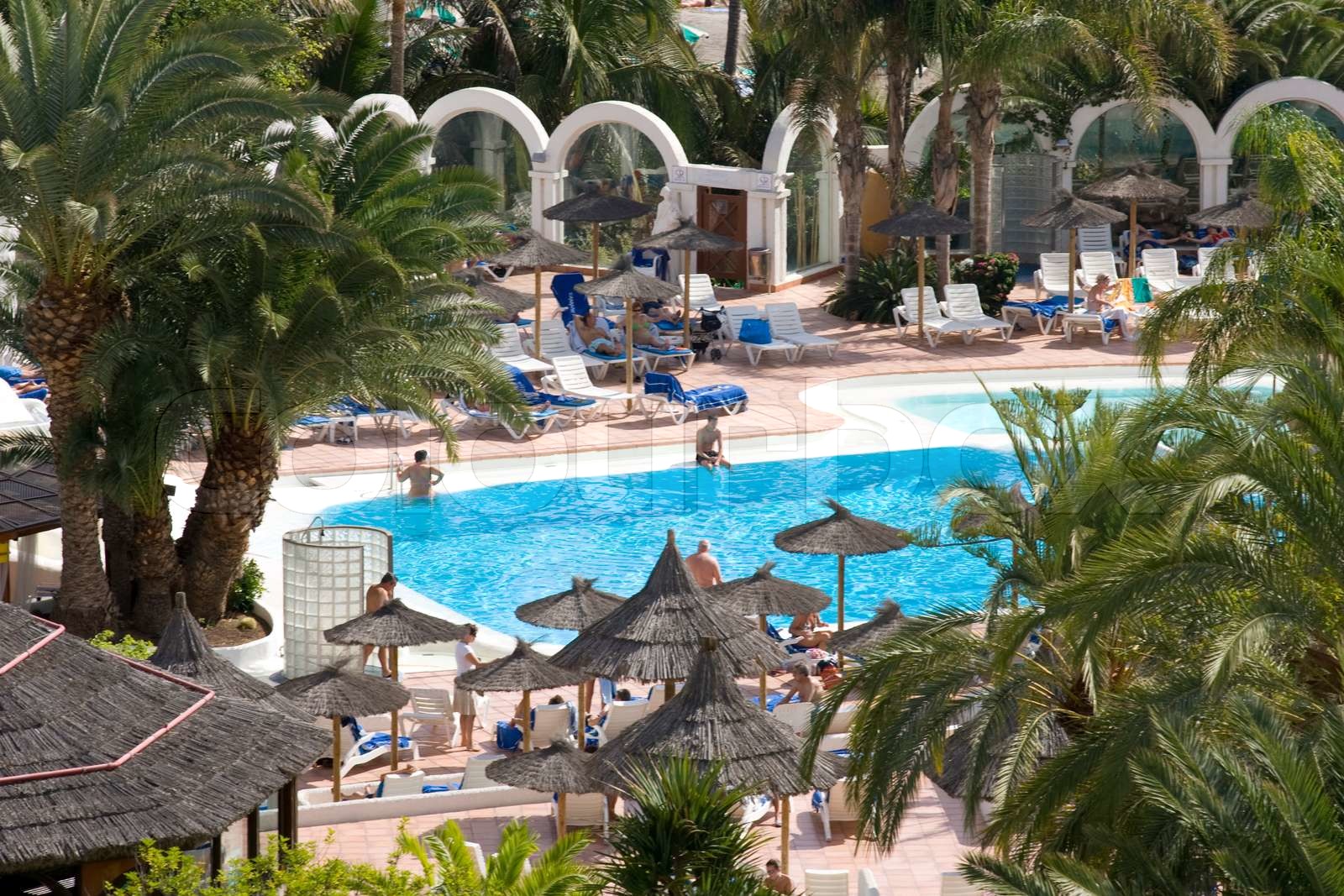 hotel, spain, pool | Stock image | Colourbox