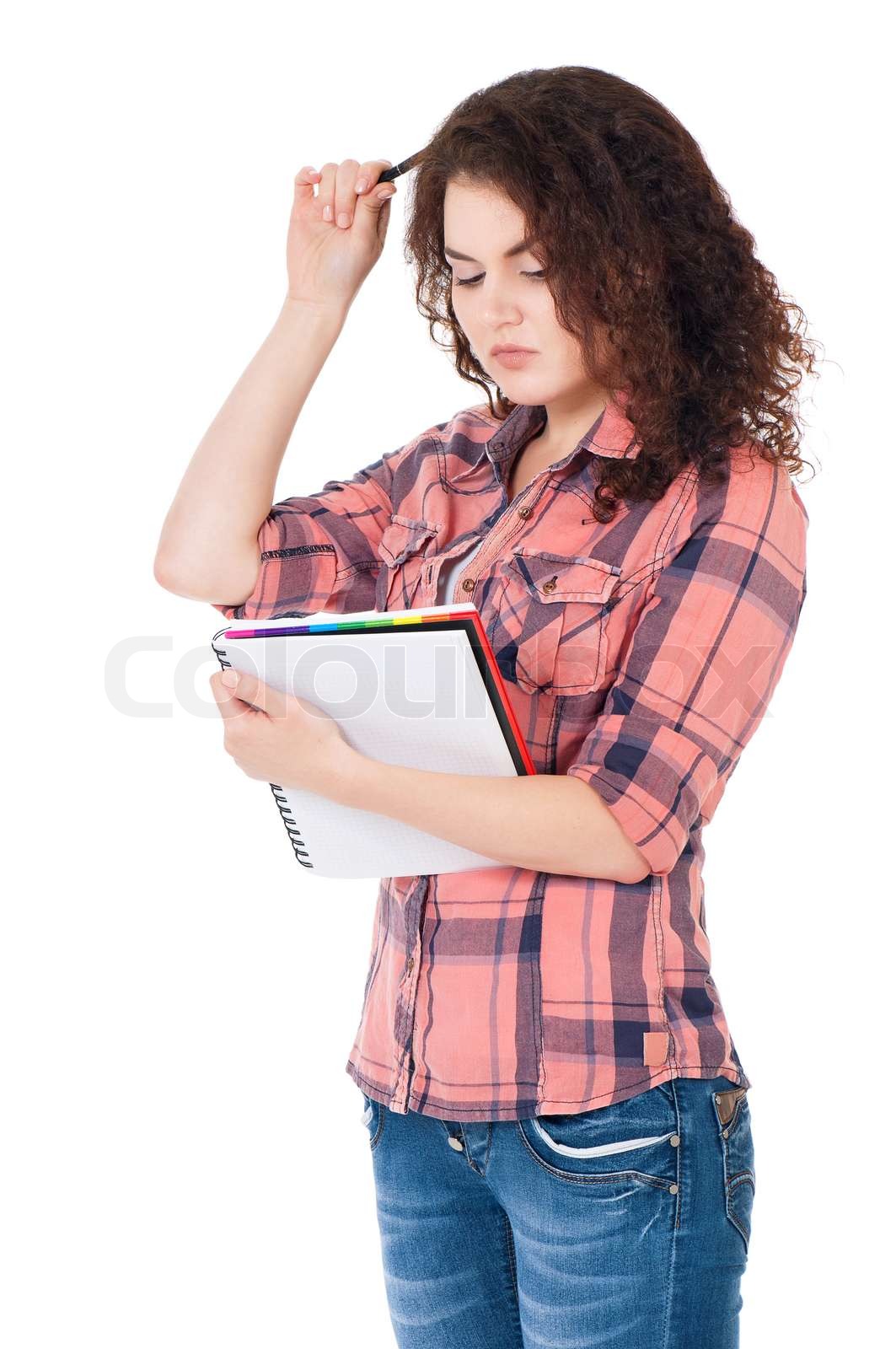 student, pige, tænker | Stock foto | Colourbox