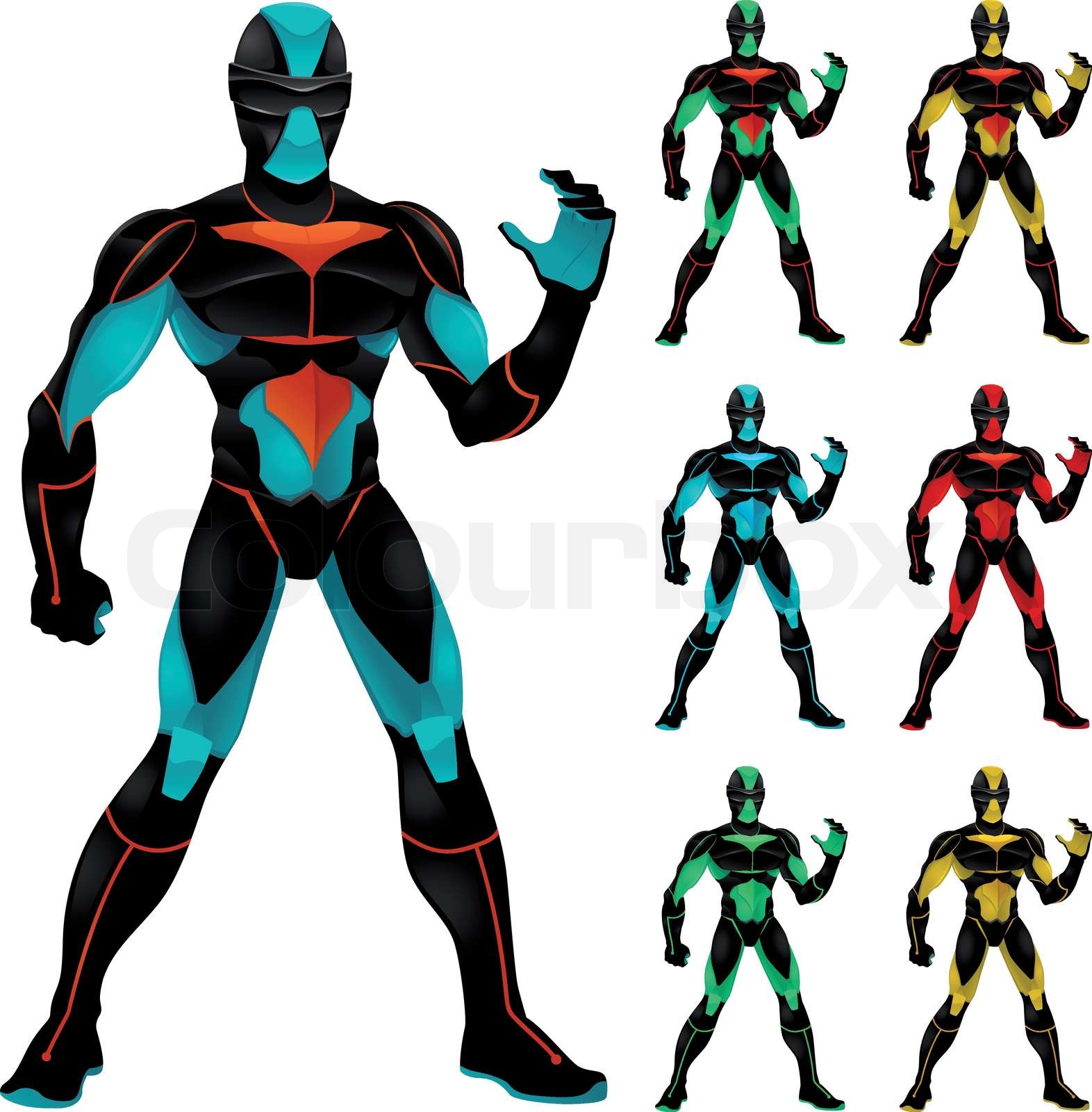 Set of futuristic characters. | Stock vector | Colourbox