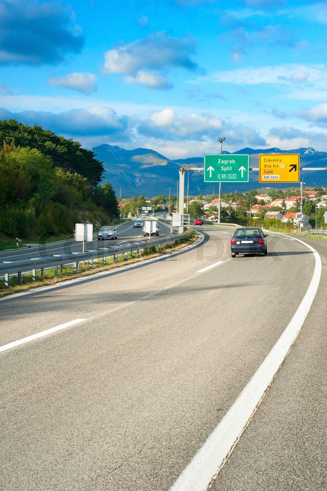 Erstaunlich Geschwindigkeit Autobahn Kroatien Fotos