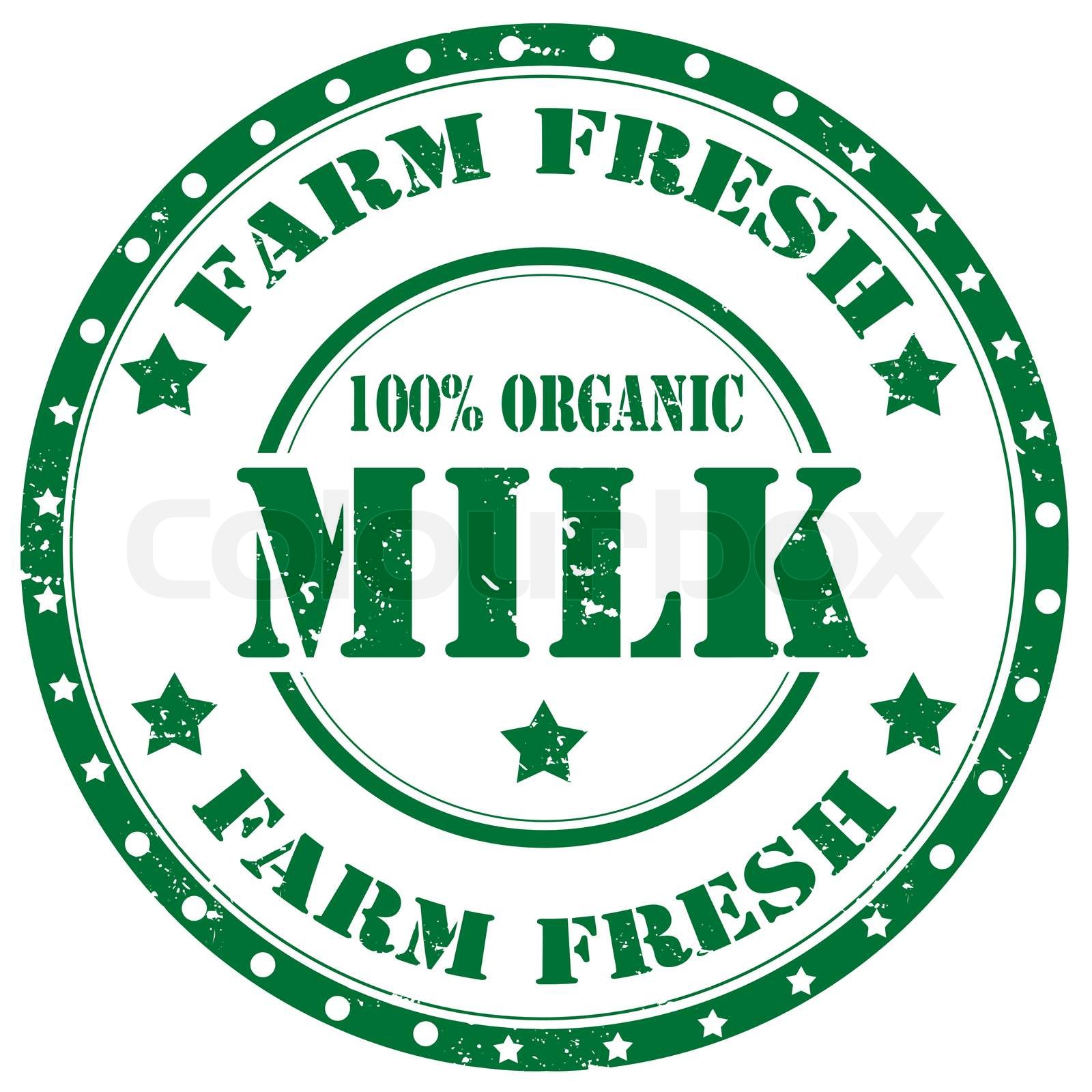 Milk-stamp | Stock vector | Colourbox