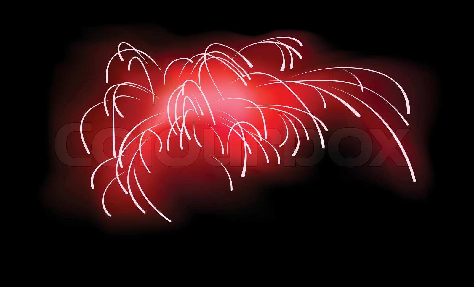 red fireworks | Stock vector | Colourbox