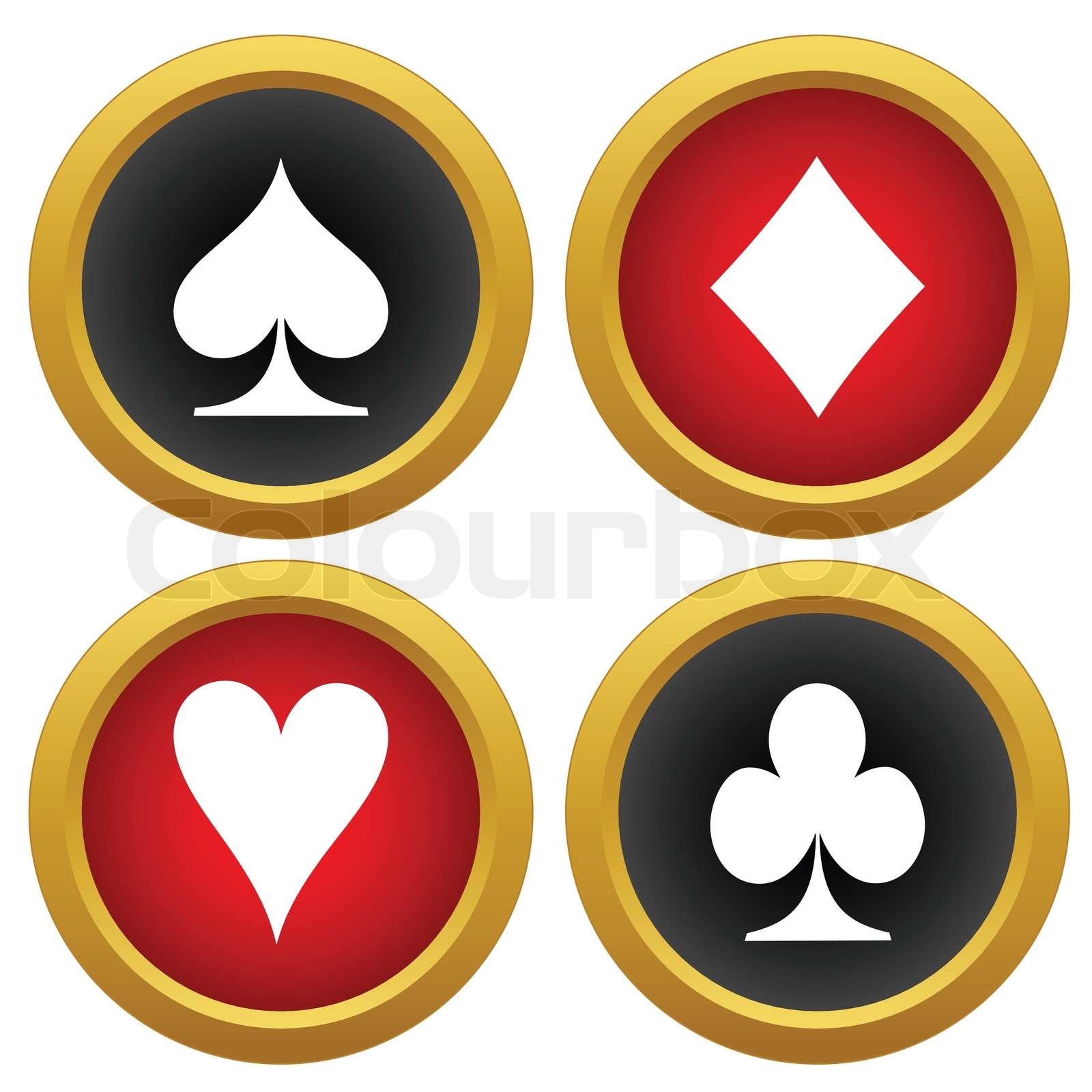 die Spielkarte Icons Vektor | Stock-Vektor | Colourbox