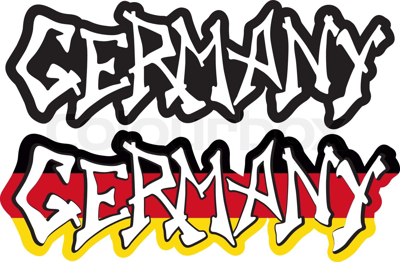 Germany word graffiti different style. Vector | Stock vector | Colourbox