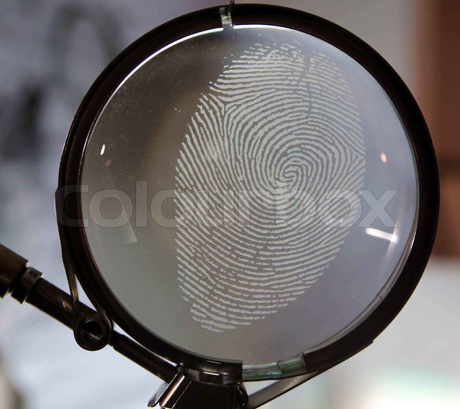 Fingerprint in a larger glass | Stock image | Colourbox