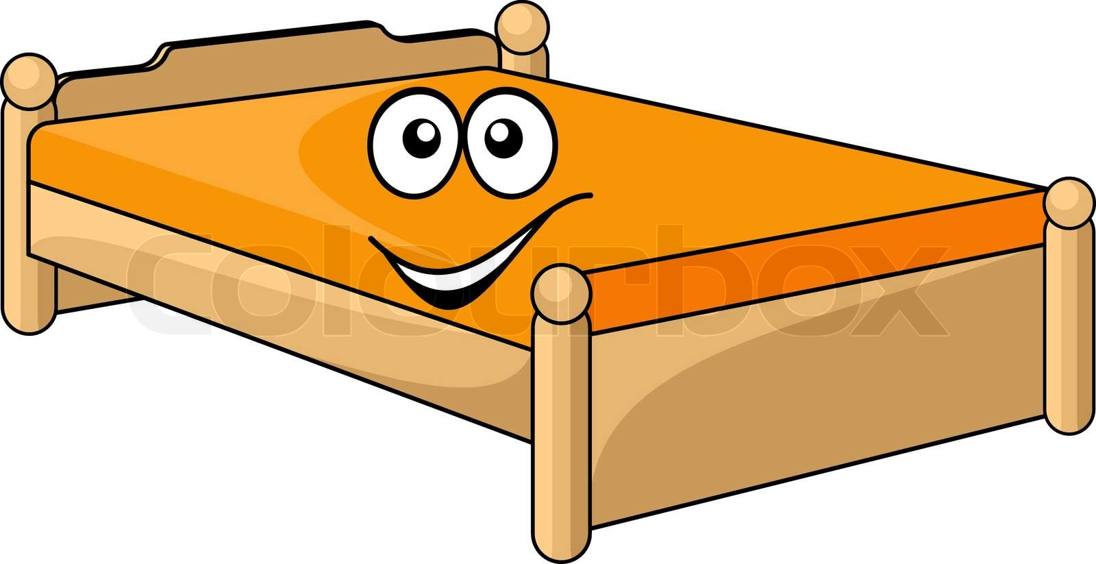 Comfortable cartoon bed | Stock vector | Colourbox