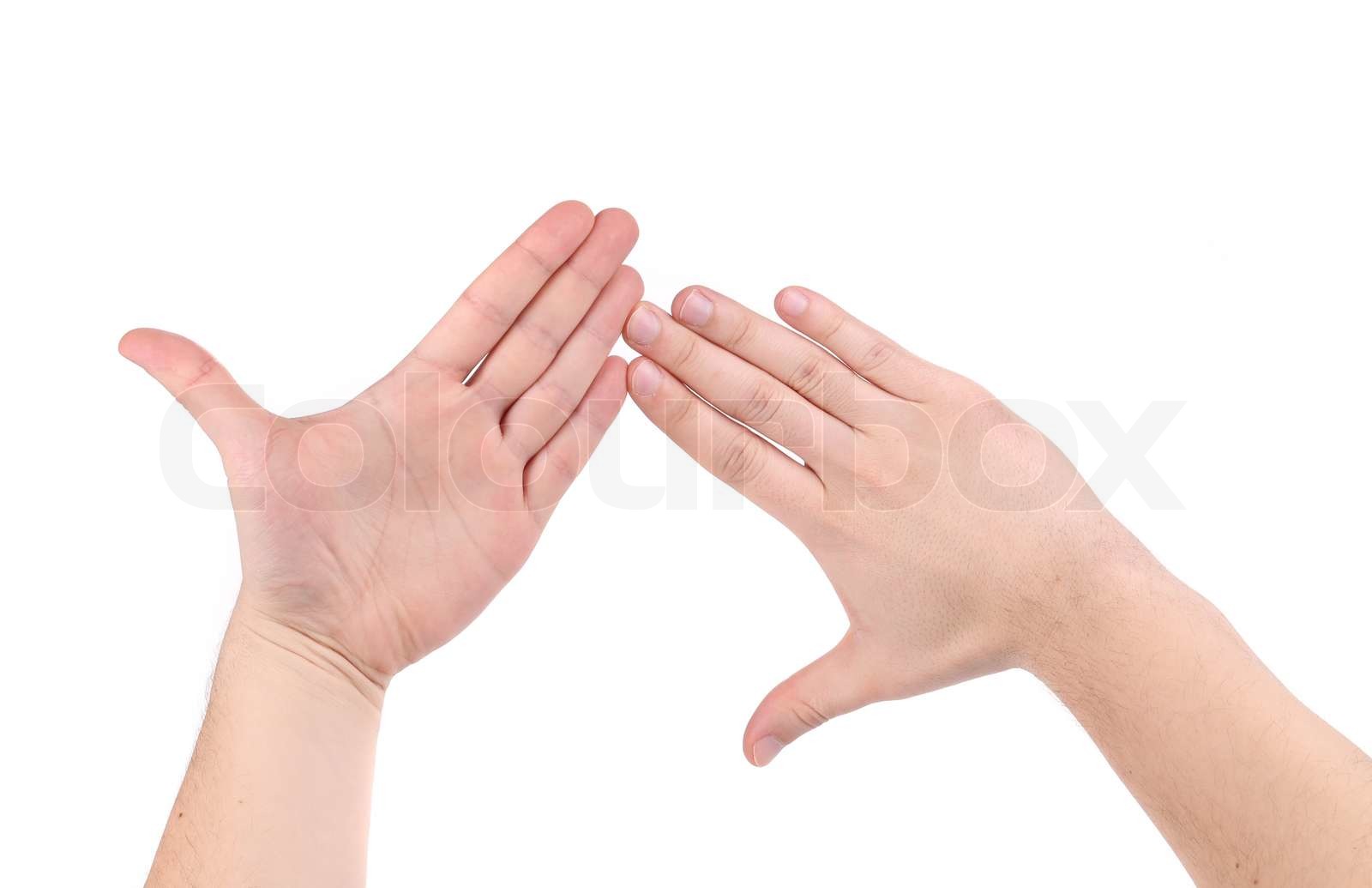 Hands crossed together. | Stock image | Colourbox